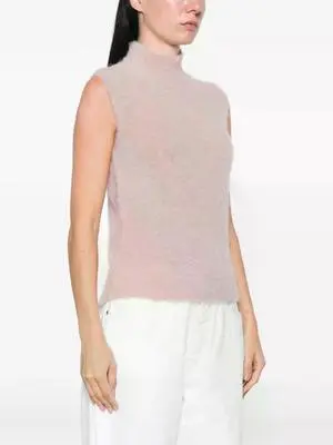 AROVESCIO High-neck Knit Sleeveless Top