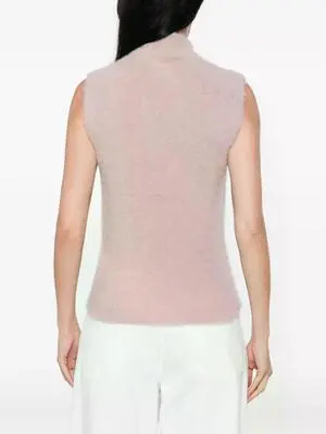 AROVESCIO High-neck Knit Sleeveless Top