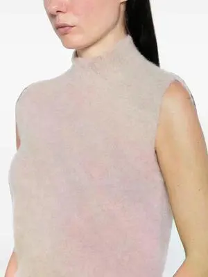 AROVESCIO High-neck Knit Sleeveless Top