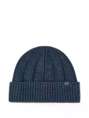 Paul & Shark Ribbed-knit Beanie Hat - Blue
