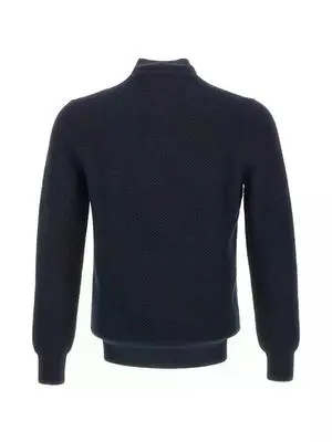 GRAN SASSO Honeycomb-knit Virgin Wool Cardigan