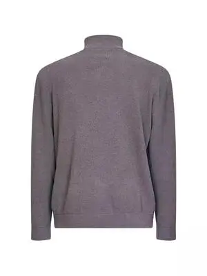 Nn07 Half-zip Ribbed-knit Sweater - Grey