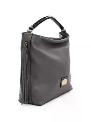 POMPEI DONATELLA Tassel-detail Leather Shoulder Bag