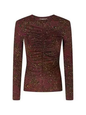 Ulla Johnson Asha Ruched Top - Red