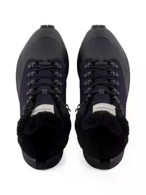 Emporio Armani Fleece-trim Panelled Boots