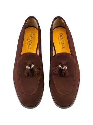 DOUCAL'S Tassel-detail Suede Loafers - Brown