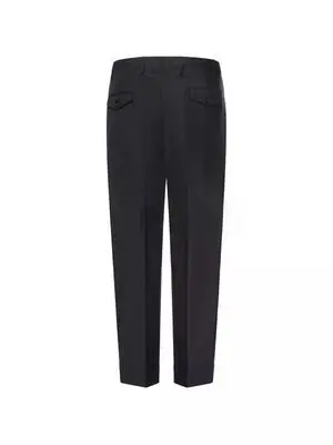MICHAEL COAL Pleated Turned-up Trousers