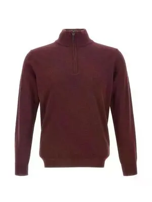 KANGRA Half-zip Virgin-wool Sweater - Red