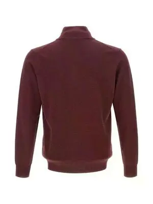 KANGRA Half-zip Virgin-wool Sweater - Red