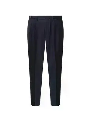 MICHAEL COAL Pleated-detail Tailored Trousers - Blue