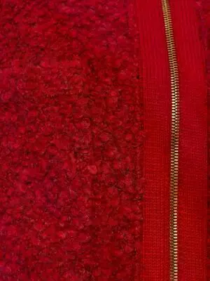 Moncler Bouclé-knit Zip-up Cardigan - Red