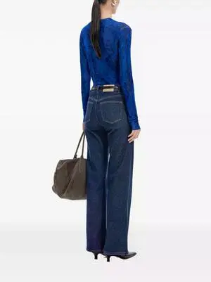 JNBY Abstract-print Wool Cardigan - Blue