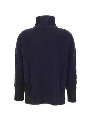 KANGRA Cable-knit High-neck Sweater