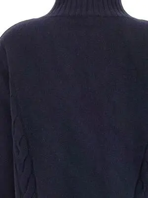 KANGRA Cable-knit High-neck Sweater