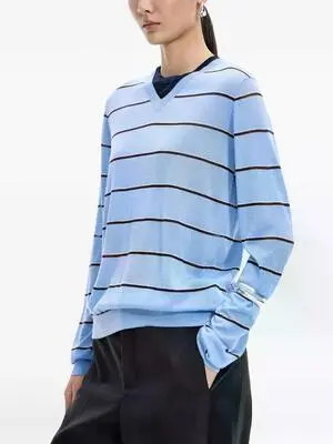 JNBY Striped V-neck Sweater