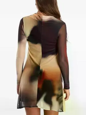Desigual Estocolomo Abstract-print Ruched Mini Dress