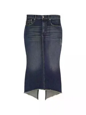 Matieres Fecales Distressed Asymmetric Midi Skirt