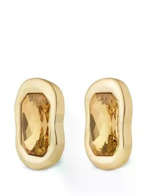 Givenchy Sculptural Crystal Earrings In Metal And Crystals