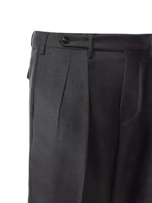 MICHAEL COAL Pleated-detail Turn-up Trousers