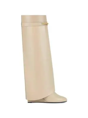 Givenchy Shark Pinch Boots In Leather - Neutrals