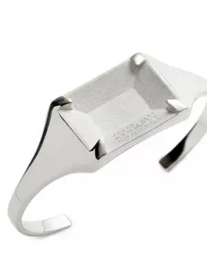 MAISON MARGIELA Numeric-artwork Cuff Bracelet - Silver