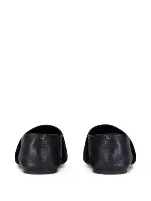 Givenchy Sliced Square Ballerinas In Textured-effect Leather