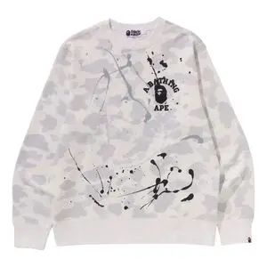 A BATHING APE City Camo Painting Crewneck Sweatshirt - White