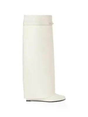 Givenchy Shark Pinch Boots In Leather - Neutrals