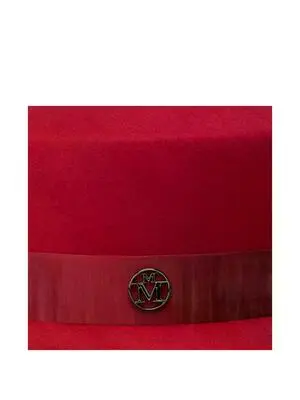 MAISON MICHEL Kiki Boater Hat - Red