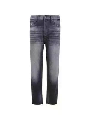 7 For All Mankind Easy Straight Faded Straight-leg Jeans - Grey