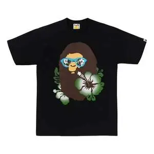 A BATHING APE Abc Resort Camo Ape Head T-shirt - Black