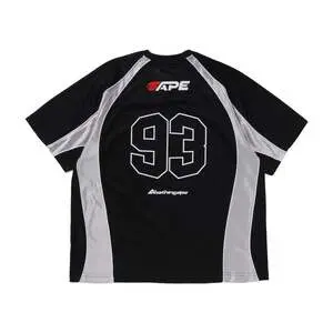 A BATHING APE Solid Camo Jacquard Multilogo Relaxed Fit Football Jersey