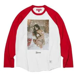 Supreme X Larry Clark Fw26 Sequin Raglan L/s T-shirt - Red