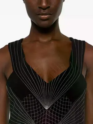 JEAN PAUL GAULTIER 2000s Geometric-print Sleeveless Dress