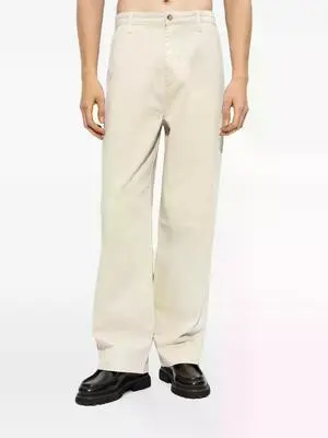 FRAME Belt-loop Straight-leg Chino Trousers