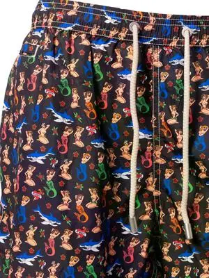 MC2 SAINT BARTH Lighting Siren Tattoo-print Swim Shorts