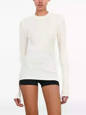 Wardrobe.NYC Ribbed Long-sleeve T-shirt - Neutrals