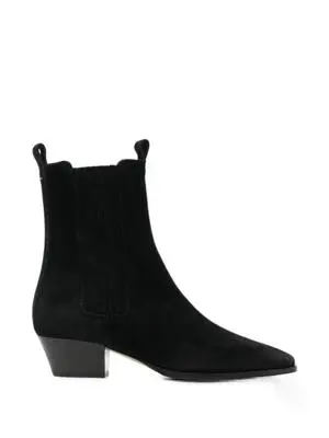 AeydĒ Agata Pointed-toe Suede Boots - Black