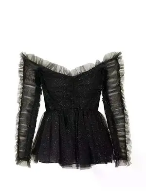 Zimmermann Prima Ruffled Off-shoulder Top - Black