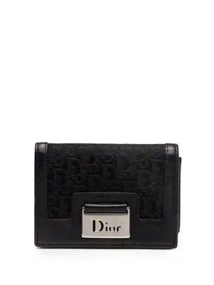 Dior 2005 Diorissimo Trotter Canvas Street Chic Wallet Small Wallets - Black