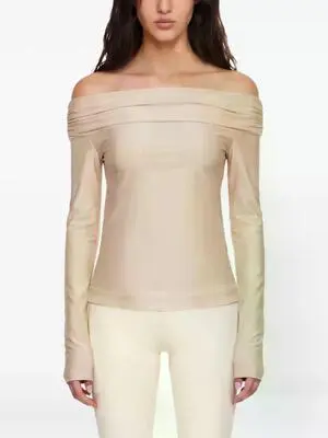 Andamane Off-shoulder Ruched-detail Top