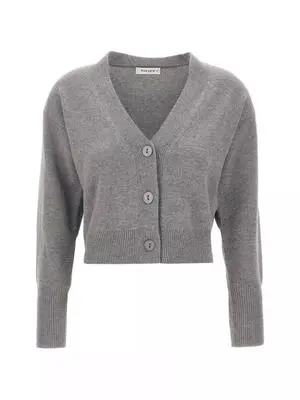 KANGRA V-neck Cropped Cardigan - Grey
