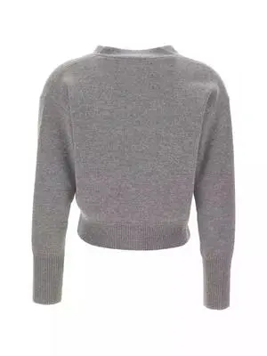 KANGRA V-neck Cropped Cardigan - Grey