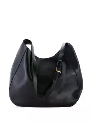 Prada Triangle Logo Curved City Calf Large Hobo Bag