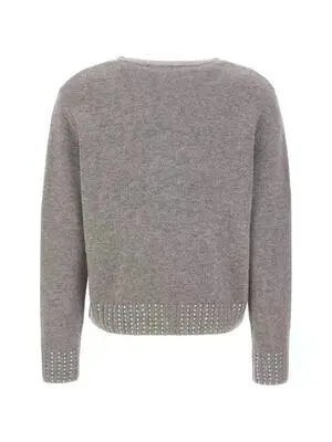 KAOS Rhinestone-embellished Wool Cardigan