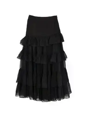 Prada Silk Midi Skirt