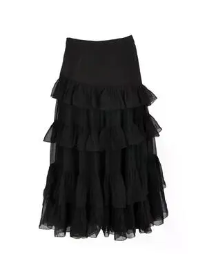 Prada Silk Midi Skirt