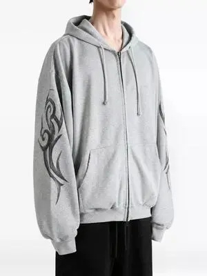 Vetements Graphic-print Zip-up Hoodie