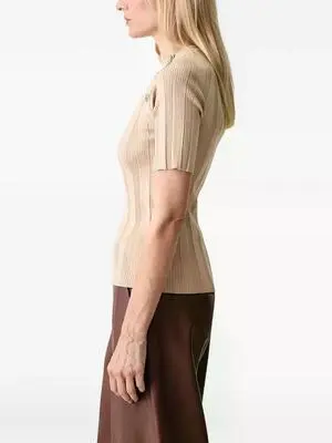 Sportmax Button-detail Ribbed T-shirt