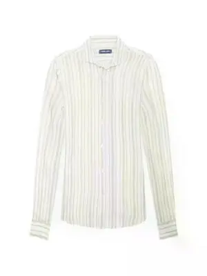 Frescobol Carioca Striped Linen Shirt - White